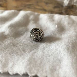 Pandora | Jewelry | Pandora Open Work Floral Silver Charm | Poshmark